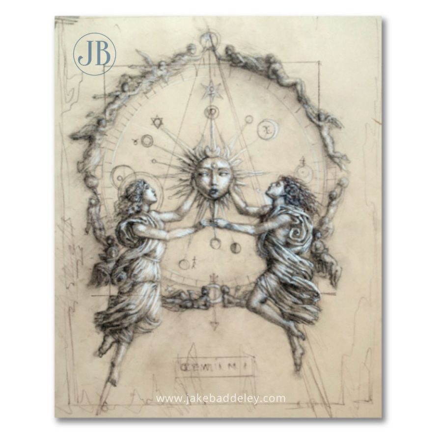 Gemini drawing ⋆ Jake Baddeley - fine art painter of imaginary realism